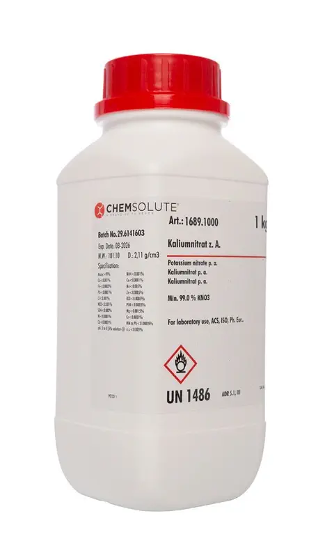 POTASSIUM NITRATE P. A., ACS, ISO, PH. EUR. MIN. 99,0% 1kg