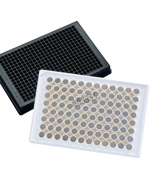 MICROPLAQUE 96 PUITS BLANC FD ROND NON TRAITEE SS LID VRAC x25 x4 ...