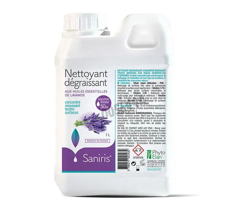 Konzentrierter Entfettungsreiniger Saniris - Duft Lavendel - Flasche 1 ...