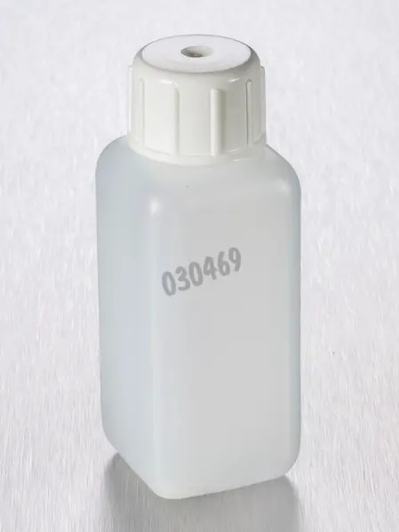 Flacon carré 100 ml col étroit en polyéthylène avec bouchon blanc non ...