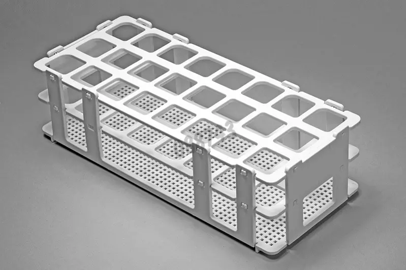 RACK NO-WIRE PP TUBE 25 mm BLANC x8 - Equipo de laboratorio