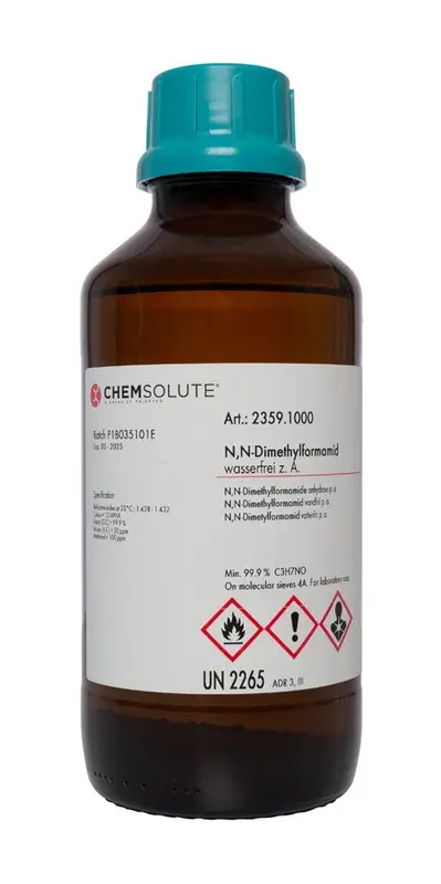 N,N-DIMETHYLFORMAMIDE ANHYDROUS P. A. MIN. 99,9 % 1L - Matériel de ...