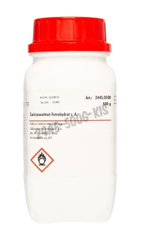 CALCIUM NITRATE TETRAHYDRATE P. A., ACS MIN. 99,0% 500g - Matériel de ...