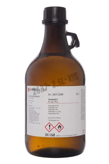 ACETONITRILE FOR HPLC MIN. 99,9% 2,5L - Matériel de laboratoire