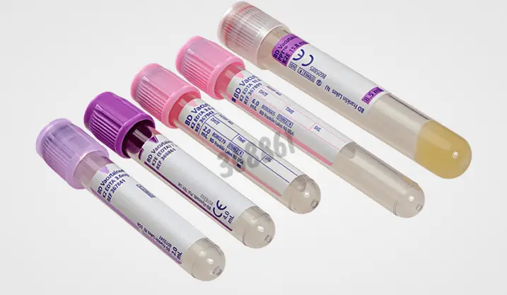 TUBE VACUTAINER PLU STERILE BOUCHON HEMOGARD K2EDTA PET 5ML VIDE 4ML ...