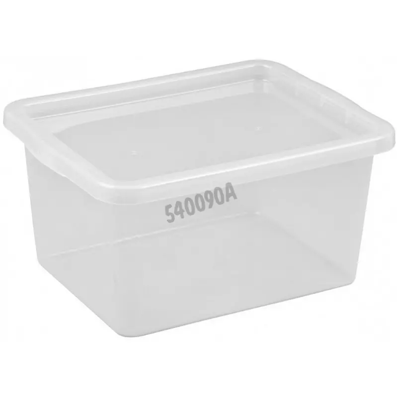 BAC PP TRANSPARENT 20L 425x330x213mm AVEC COUVERCLE - Matériel de ...