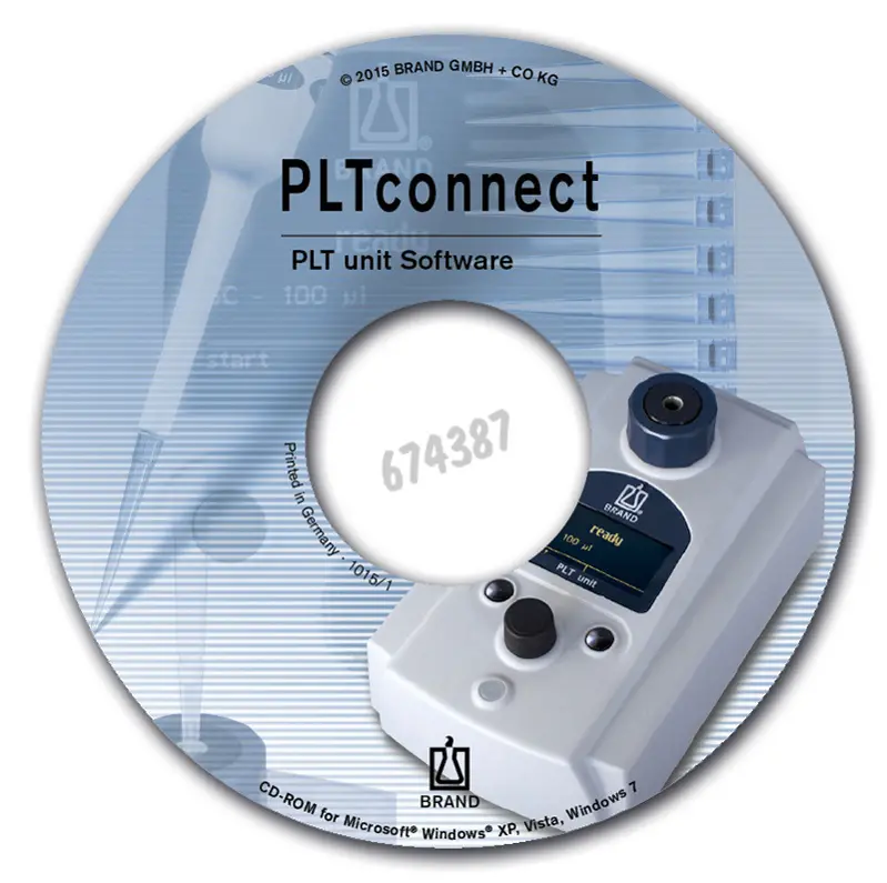 LOGICIEL PLT CONNECT POUR CONTROLEUR DE PIPETTE PLT UNIT - Matériel de laboratoire