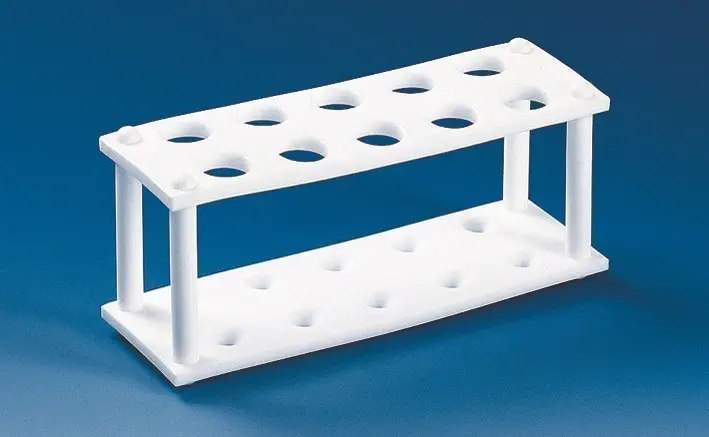 PORTOIR PR TUBE A ESSAI PTFE 180x60x70mm POUR 10 TUBES DIAM. 19mm ...