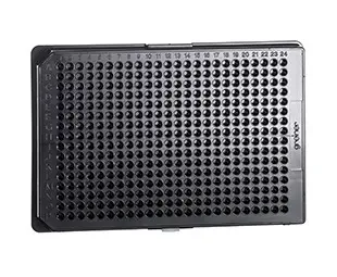 PLAQUE CULTURE 384 PUITS NOIRE OPAQUE SMALL VOLUME HI BASE GREINER x32 ...