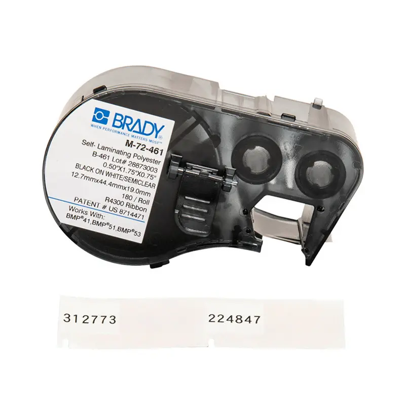 Etiquette pour imprimante BMP51/53 en polyester blanc avec partie ...