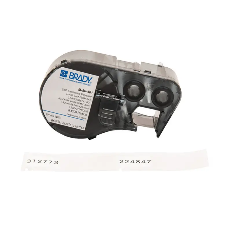 Etiquette pour imprimante BMP51/53 en polyester blanc avec partie ...