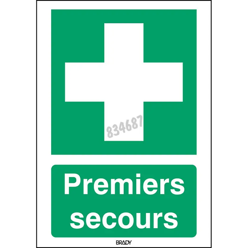 PICTOGRAMME PREMIERS SECOURS STFR E003-148x210-PP-CRD/1 148x210mm - Matériel de laboratoire